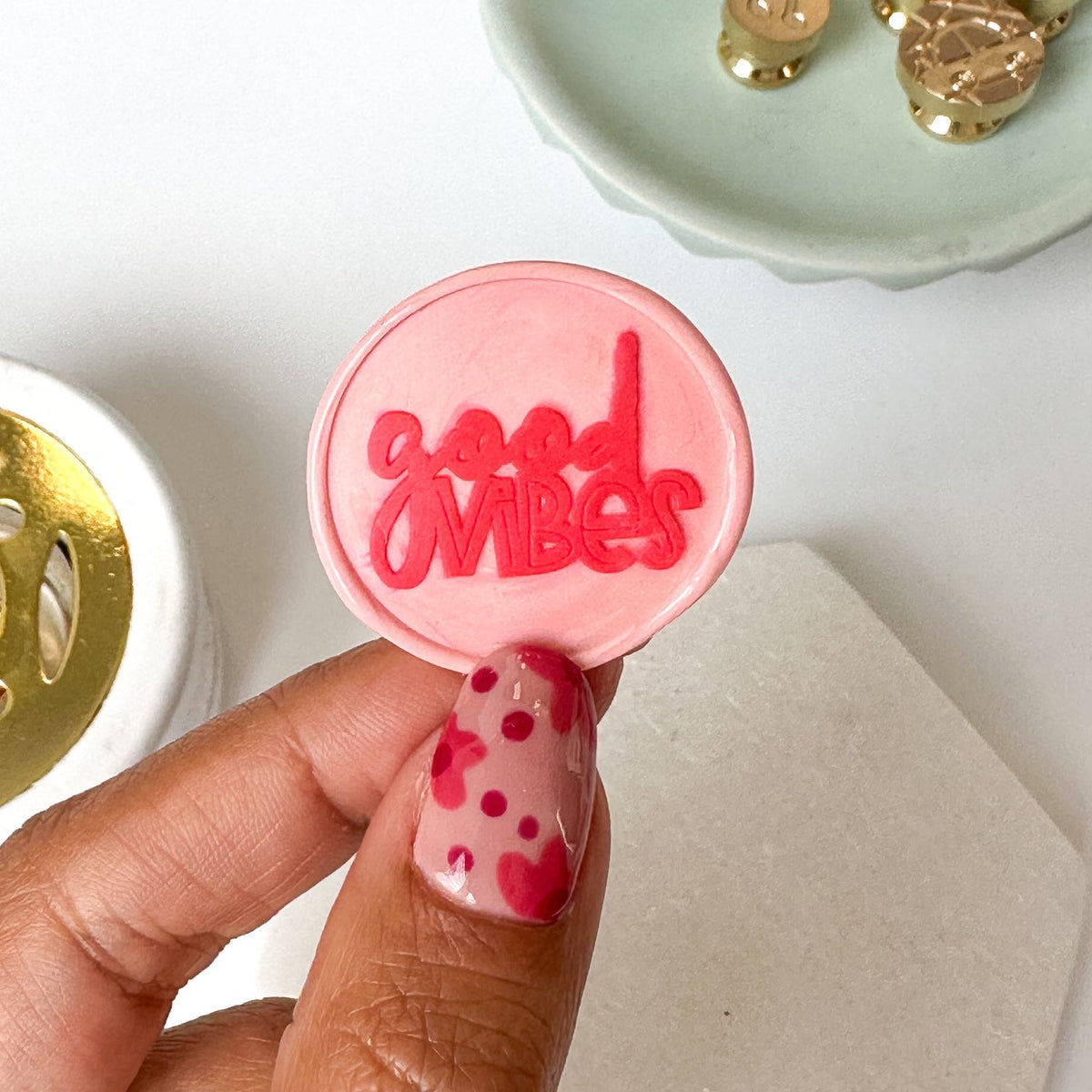 Wax Seal Stamp Good Vibes – DLS Design