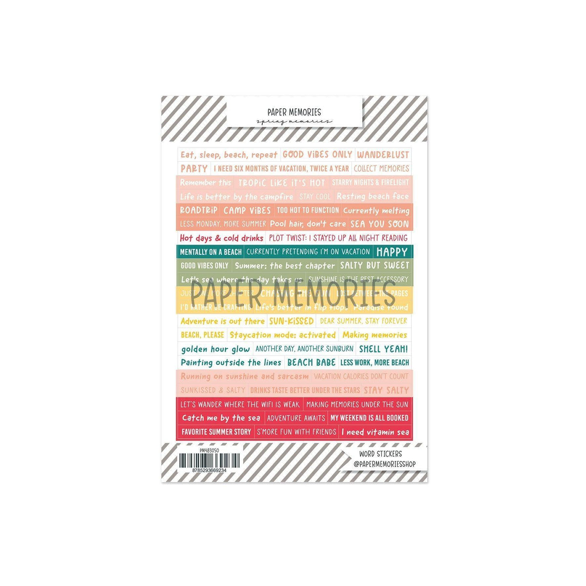 Word Stickers Summer Memories – DLS Design