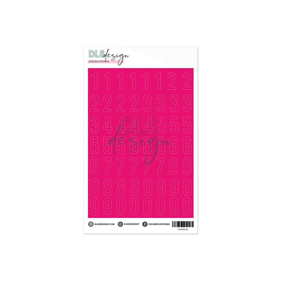 Clear Number Stickers Big Gilmo Bubble Gum – DLS Design