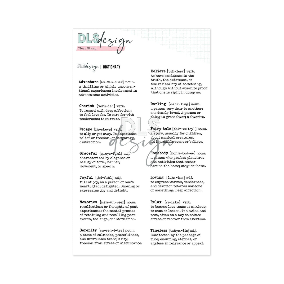 Clear Stamp Dictionary – DLS Design