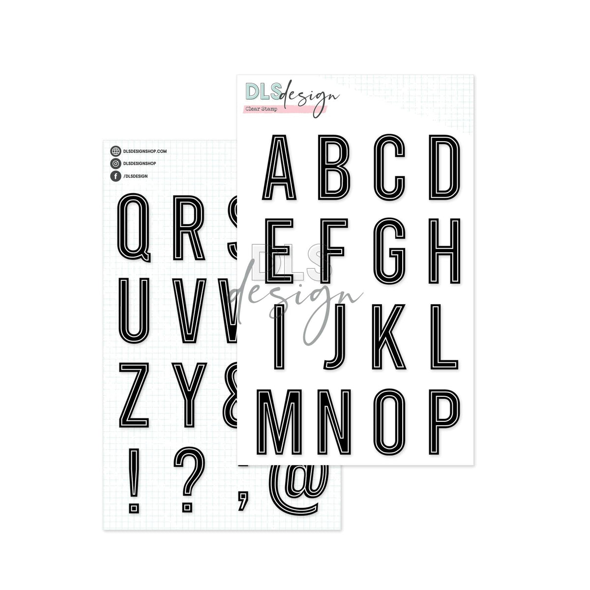 Clear Stamp Gilmo Big Alphabet Solid Line – DLS Design