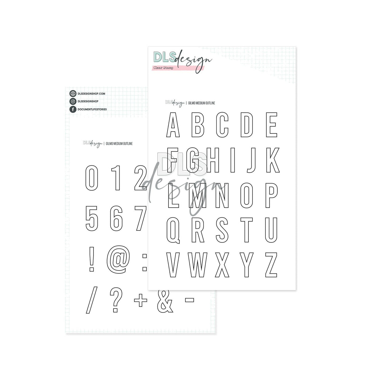 Clear Stamp Gilmo Medium Outline – DLS Design