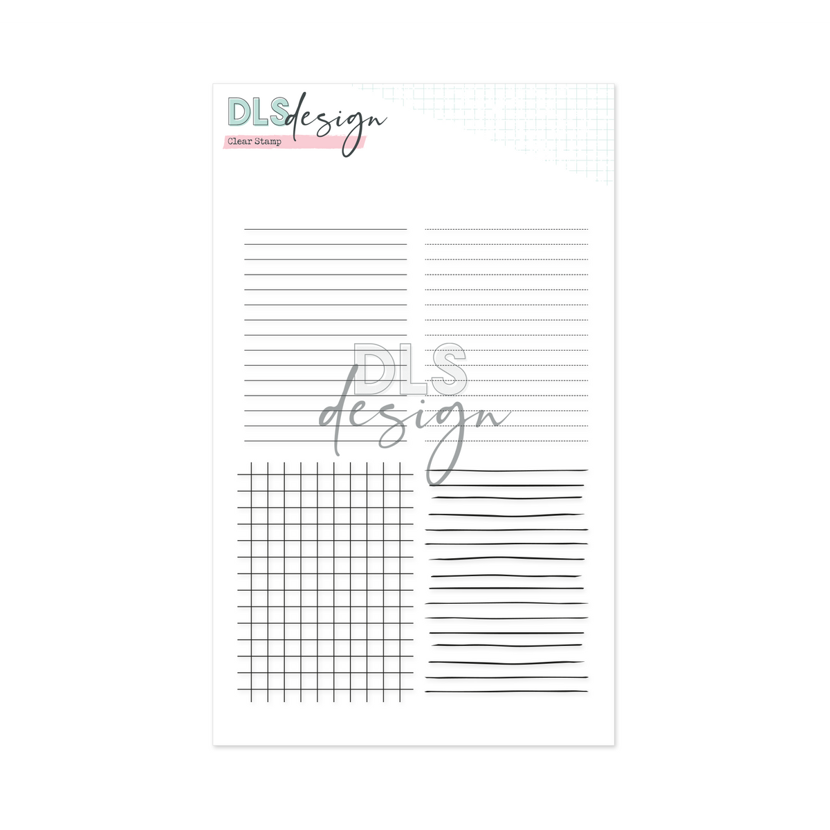 Clear Stamp Journal lines and grid – DLS Design