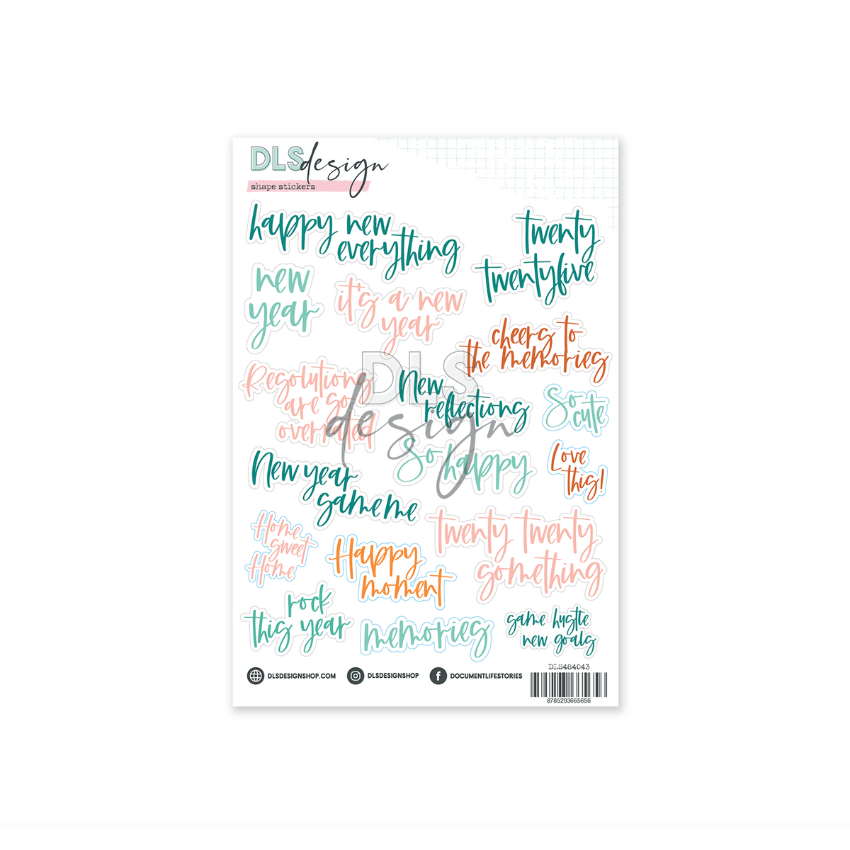 Contour Word Stickers Eight New Reflections – DLS Design