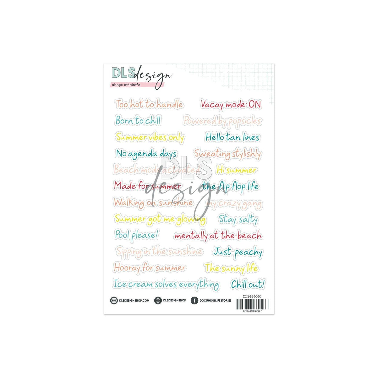 Contour Word Stickers Fourteen Weeks Of Sunshine – DLS Design