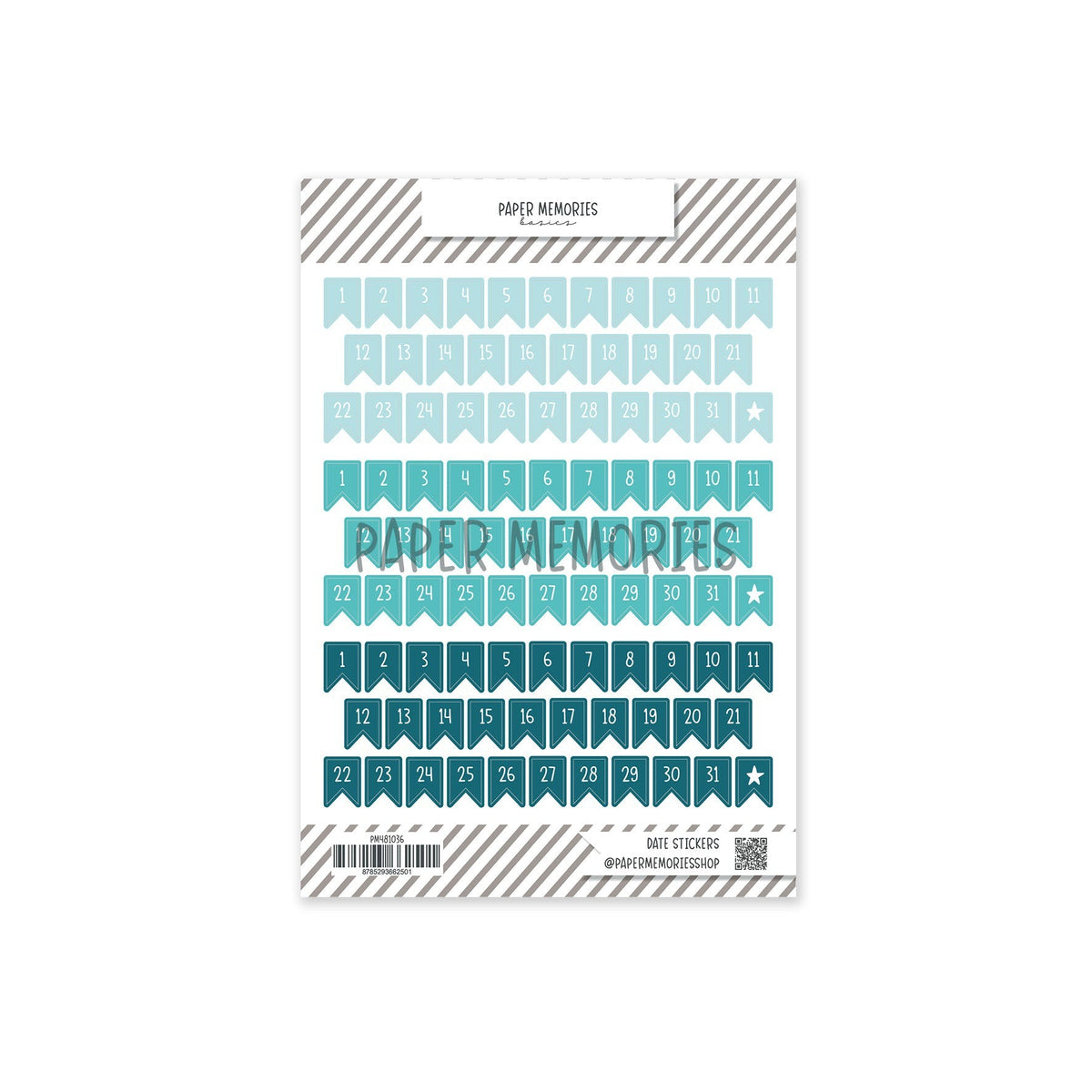 Date Stickers Denim Trio Banners – DLS Design
