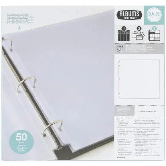 Page Protectors 12x12" single pocket (50) – DLS Design