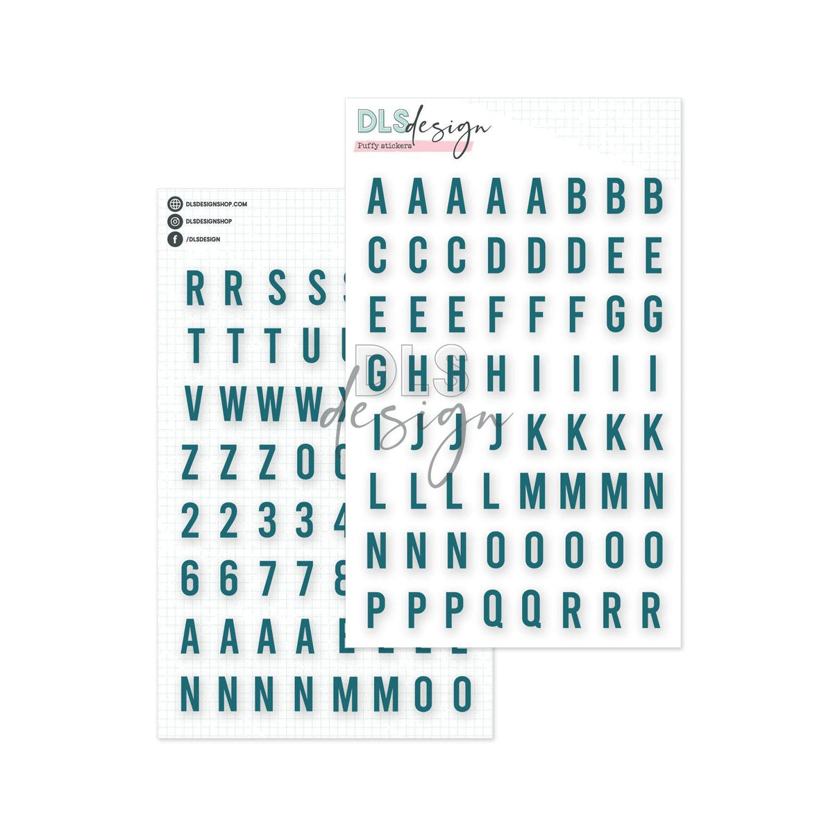 Puffy Stickers Alphabet Gilmo Seaweed – DLS Design
