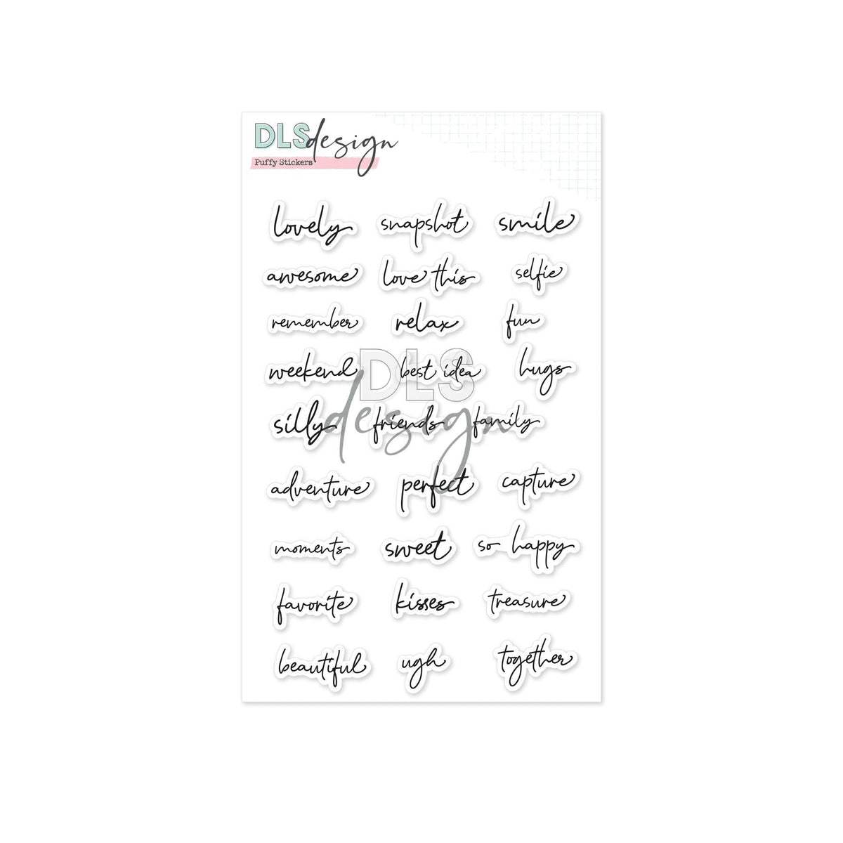 Puffy Stickers Scripted Sayings – DLS Design