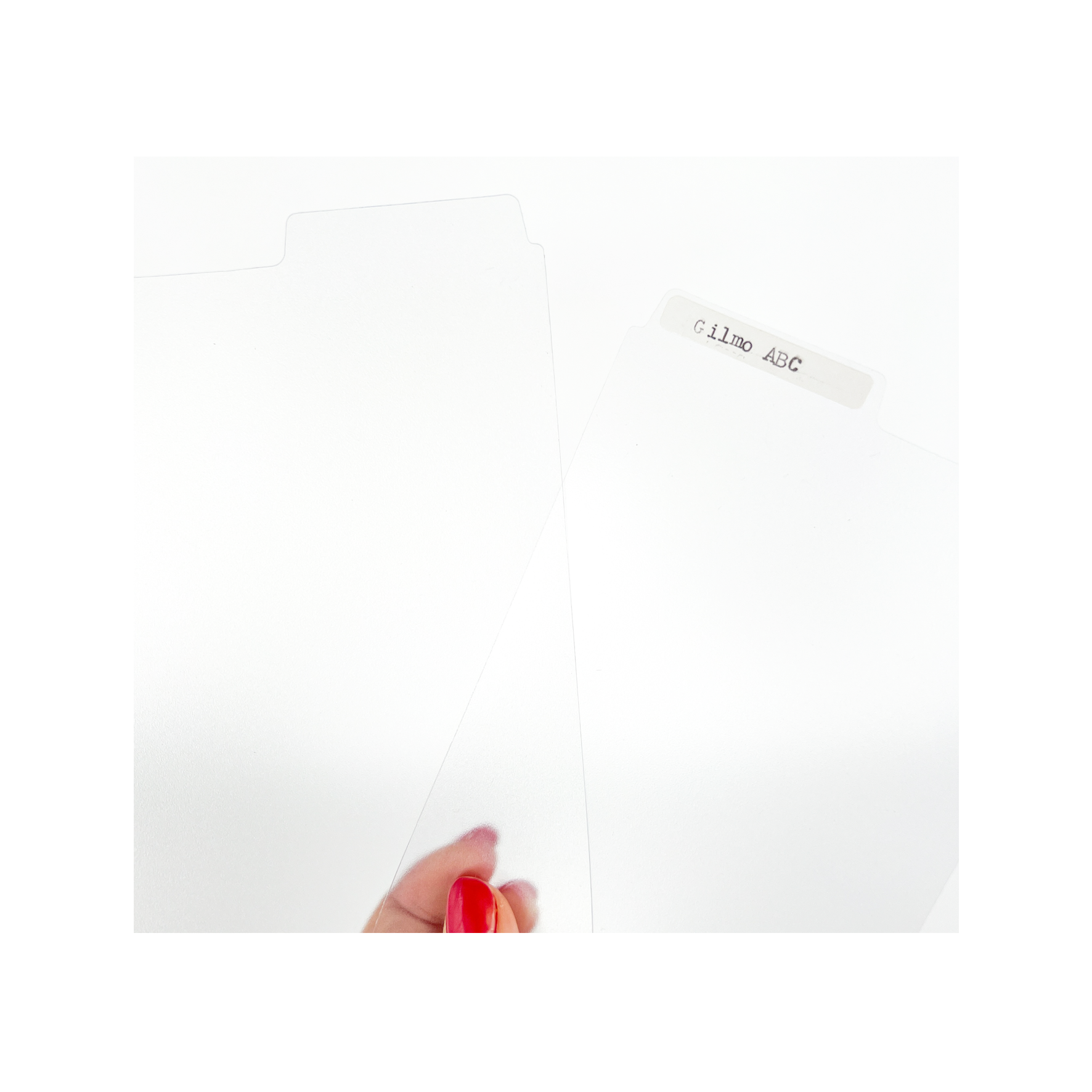 Transparent dividers with tabs – DLS Design