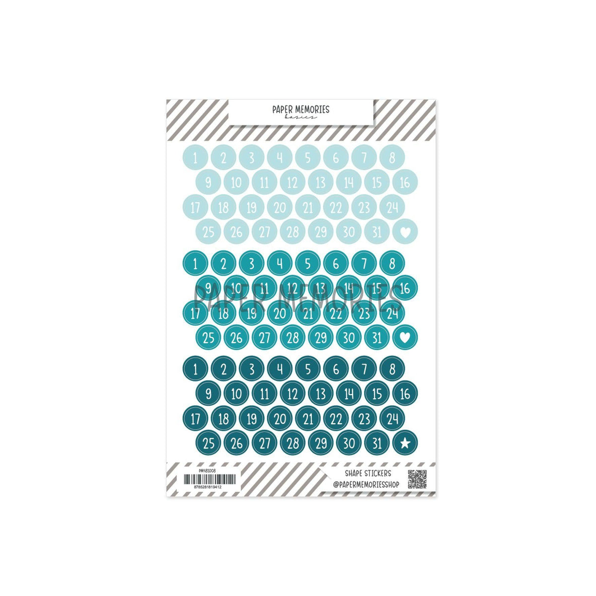 Vinyl Date Stickers Summer Memories Denim – DLS Design